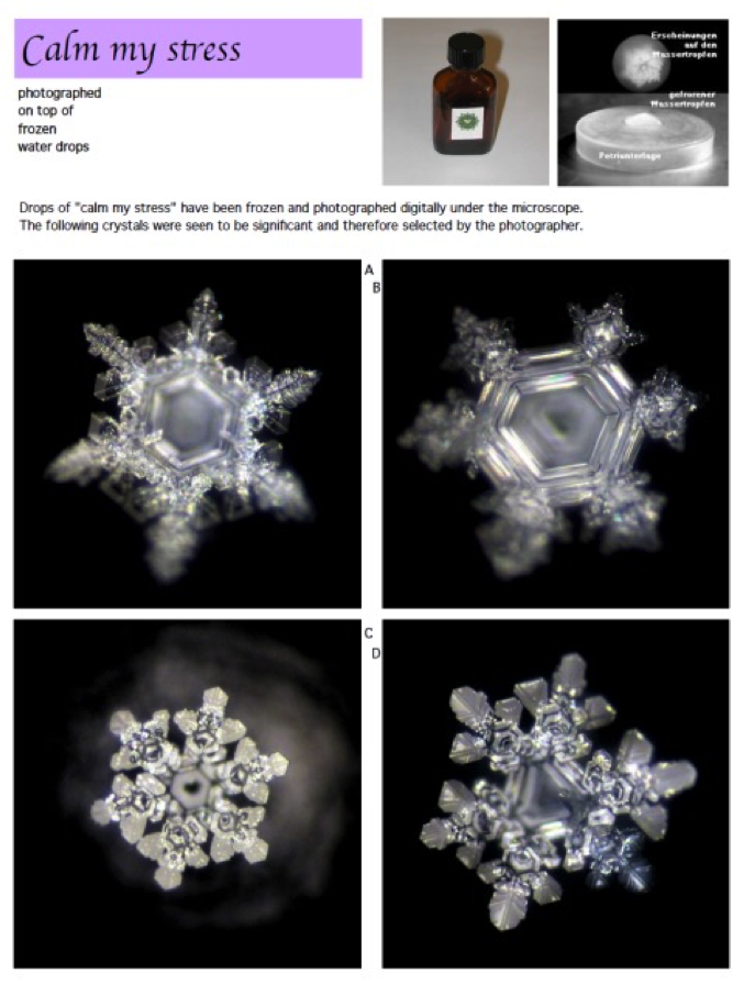 Energized Water forms Geometric Crystals : Calm My Pet